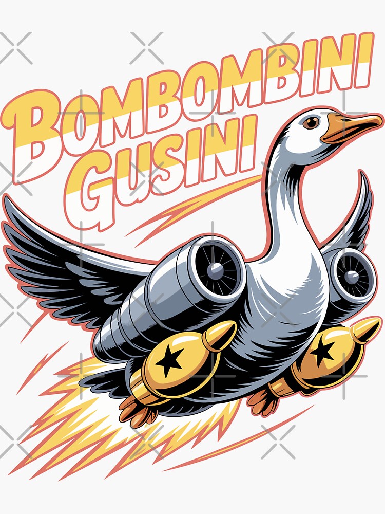 "Bombombini Gusini Italian Brainrot Meme" Sticker for Sale by Jocksport ...