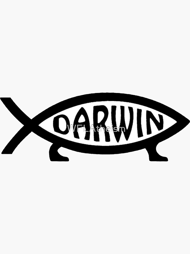 "Darwin Fish " Sticker for Sale by WFLAtheism | Redbubble
