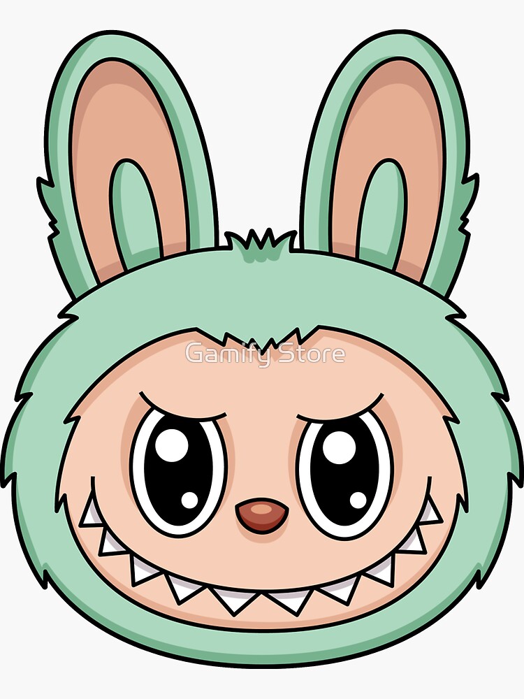 "Labubu Green Grape Cute Character" Sticker for Sale by BurgerBites ...
