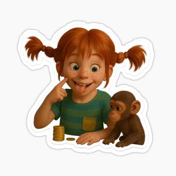 "pippi longstocking" Sticker for Sale by deadlock41 | Redbubble