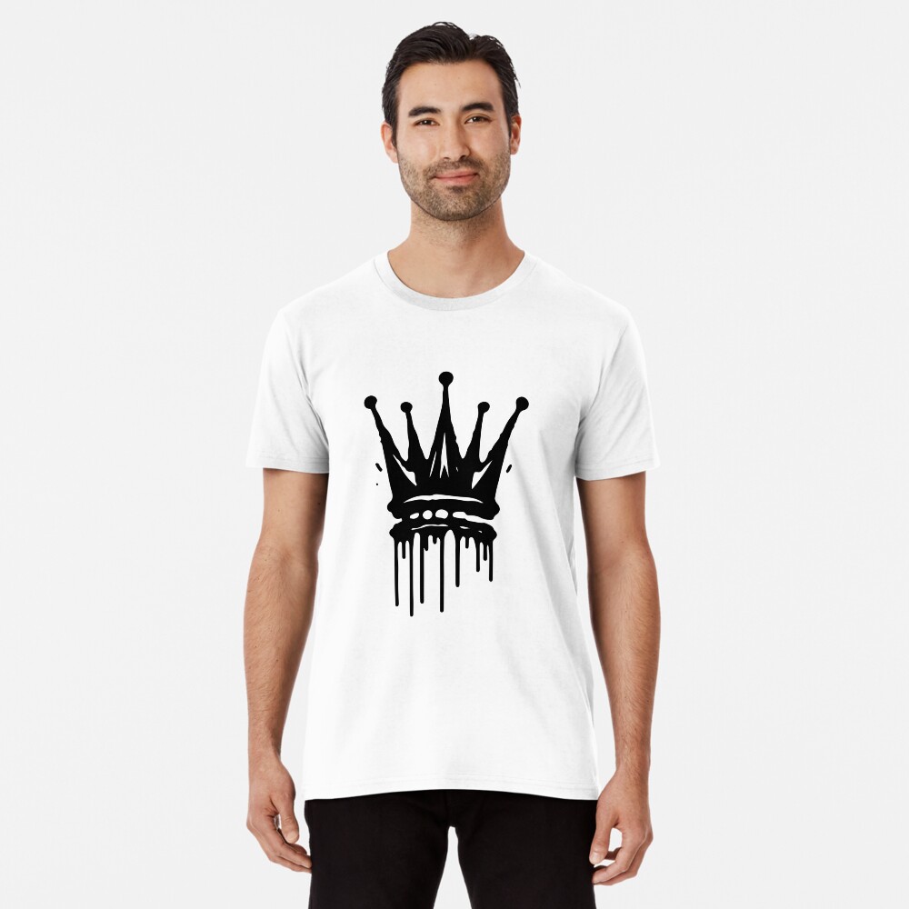 "Dripping Crown Graffiti Art – Urban Royalty Sketch Design 1" Sticker ...