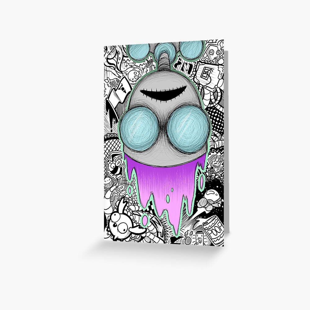"Invader Zim Poster" Greeting Card by Skyhuntrs | Redbubble