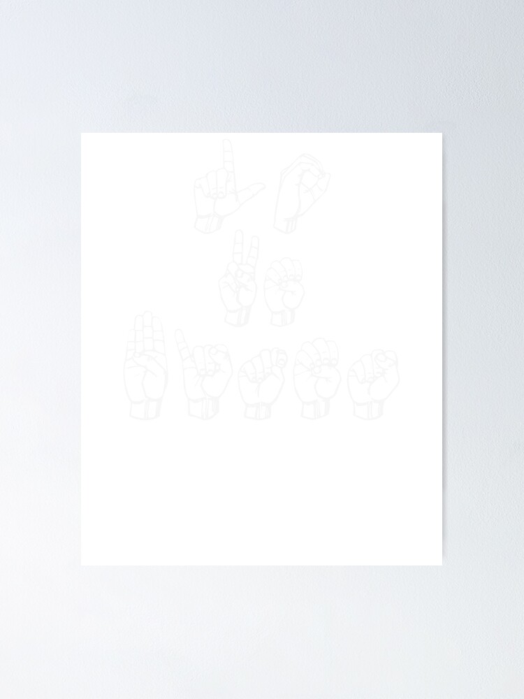 "Love Bites ASL American Sign Language" Poster for Sale by ...