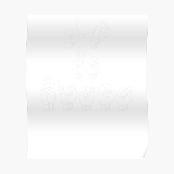 "Love Bites ASL American Sign Language" Poster for Sale by ...