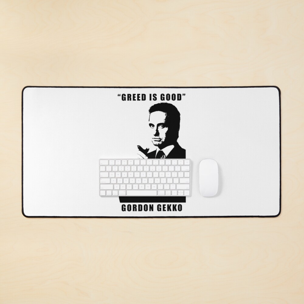 "Greed is Good by Gordon Gekko" Sticker for Sale by IconicFriends ...