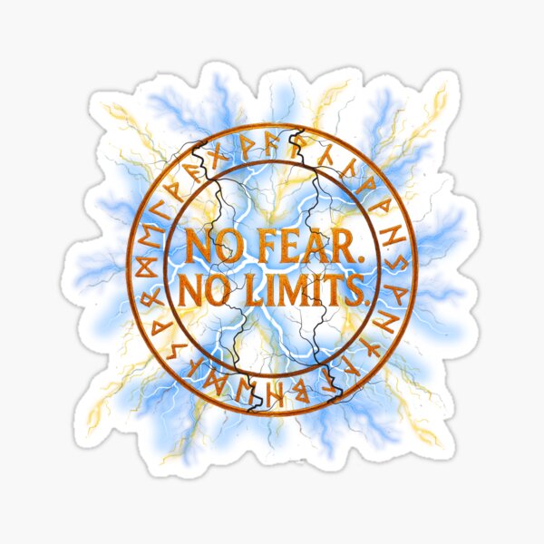 "No Fear. No Limits. – Rune Circle of Power" Sticker for Sale by ...