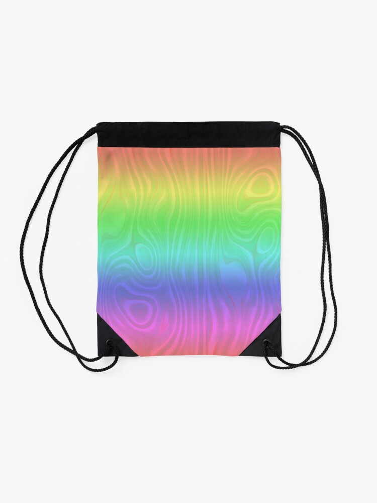 "Groovy Pastel Rainbow" Drawstring Bag for Sale by Gravityx9 | Redbubble