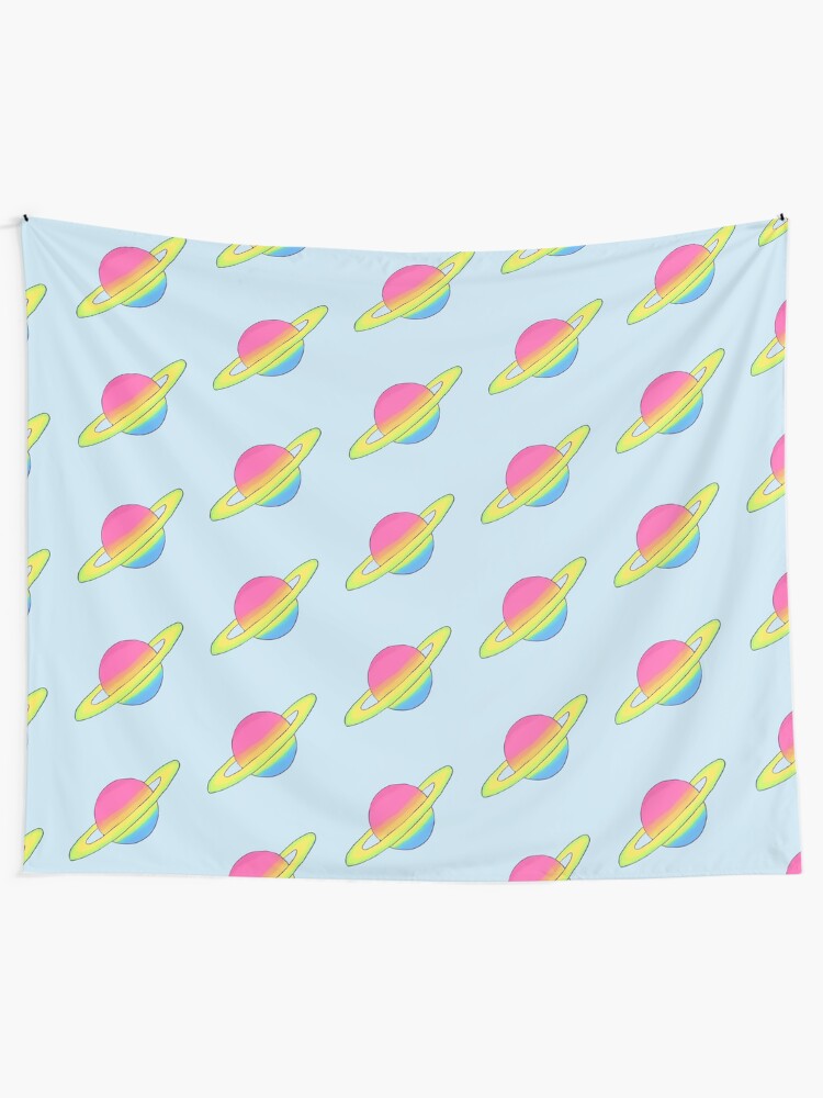 "LGBT pride planet: pan flag" Tapestry by spitscribble | Redbubble