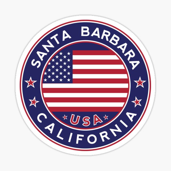 "Santa Barbara" Sticker by Alma-Studio | Redbubble