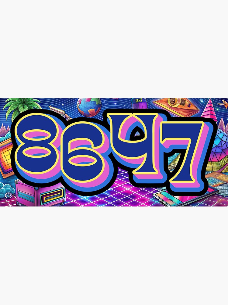 "That Funky Number 8647" Sticker for Sale by SDDP | Redbubble
