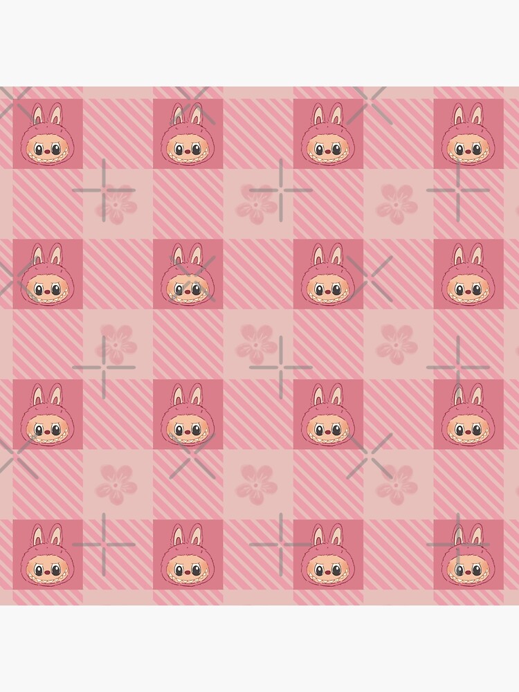"Lychee Labubu plaid" Art Board Print for Sale by bobaleona | Redbubble