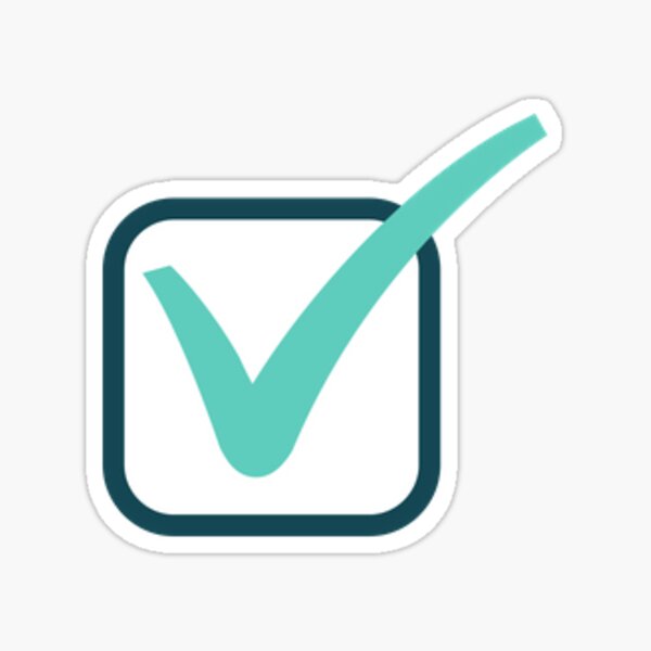 "check mark " Sticker for Sale by ayladsilva | Redbubble