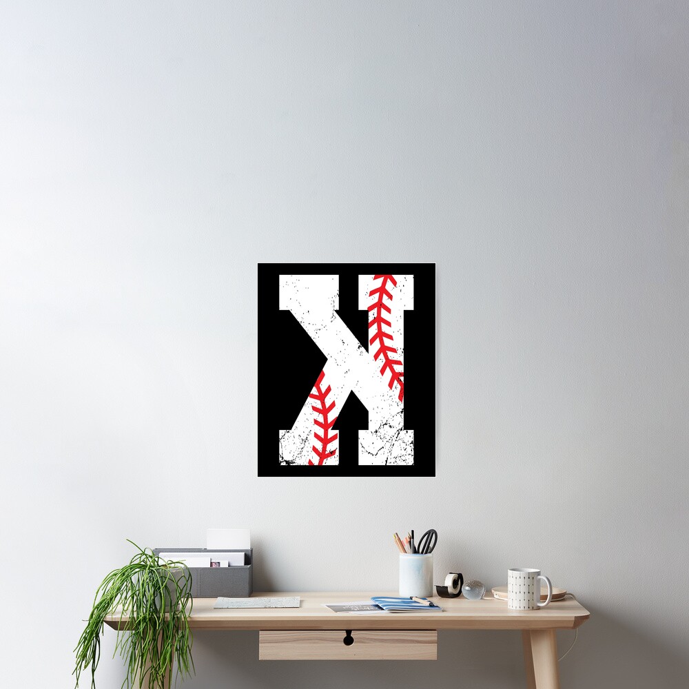 "Baseball Pitcher Strikeout K" Poster for Sale by trushirtdesigns ...
