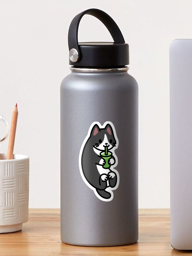 "Matcha Kitty" Sticker for Sale by littlemandyart | Redbubble