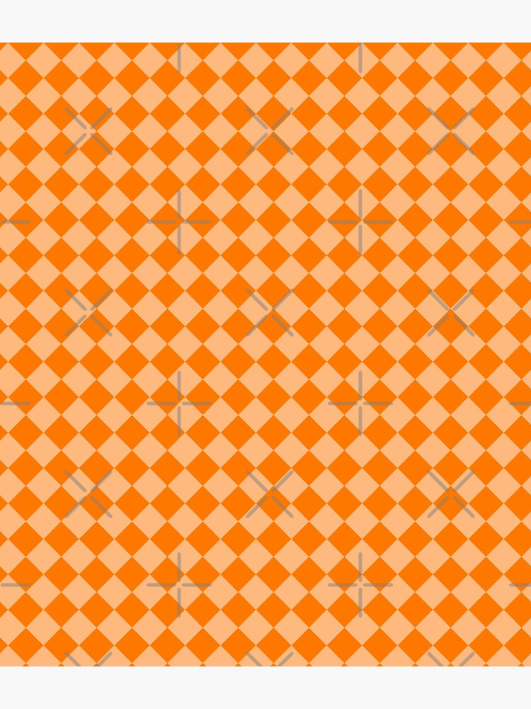 "Orange Checker Diamond Pattern - 0-1915" Backpack for Sale by ...