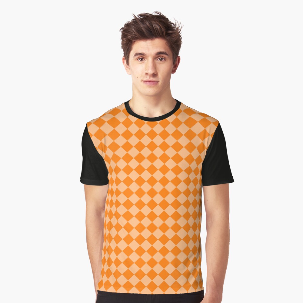 "Orange Checker Diamond Pattern - 0-1915" Backpack for Sale by ...