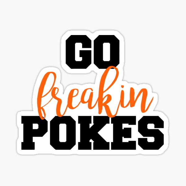 "Go Freakin Pokes (Black)" Sticker for Sale by lilkenz | Redbubble