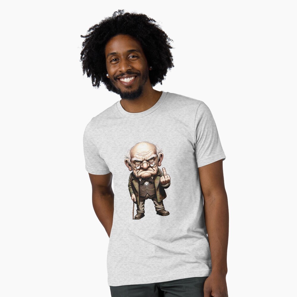 "old man middle finger" Sticker by HolaJosephina | Redbubble