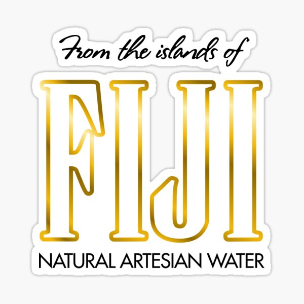 "fiji water logo " Sticker for Sale by isadroz | Redbubble