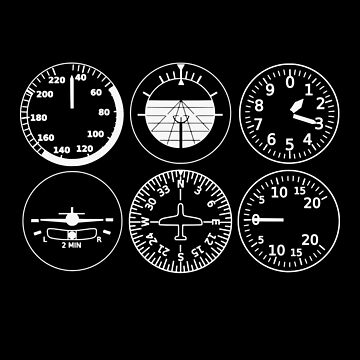 "Basic flight instruments" Essential T-Shirt for Sale by bumblethebee ...