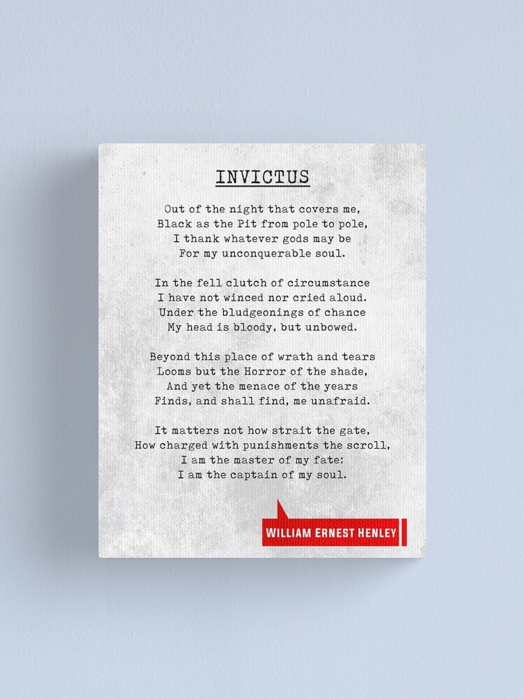 "Invictus - William Ernest Henley Quotes - Literary Quotes - Book Lover ...