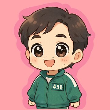 "Chibi 456 Gi-Hun" Sticker for Sale by Its-All-Peachy | Redbubble