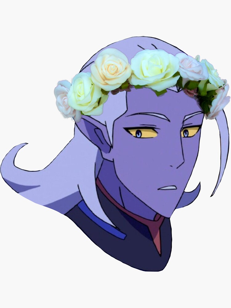 "Prince Lotor Flower Crown" Sticker for Sale by hannahvb2 | Redbubble