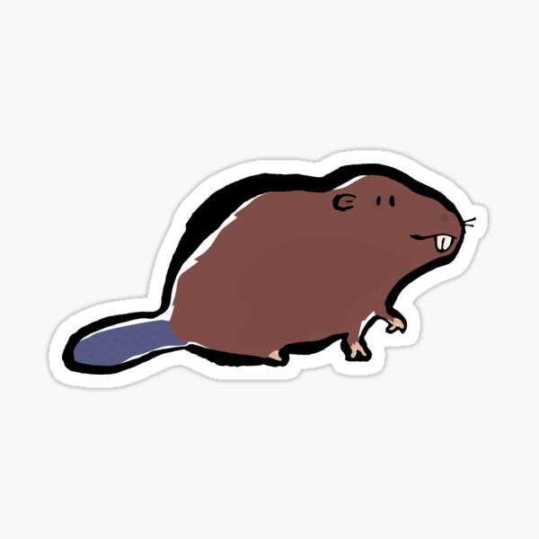 Cartoon Beaver Stickers | Redbubble