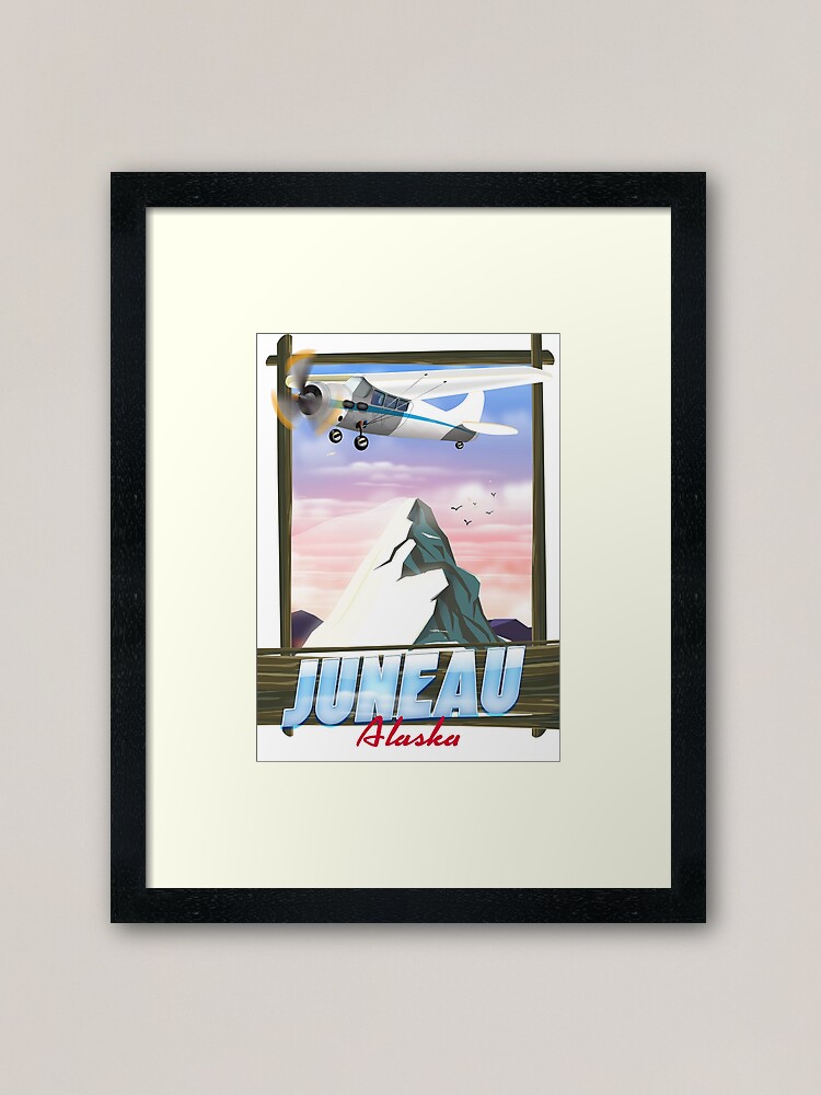"Juneau Alaska travel poster" Framed Art Print for Sale by ...