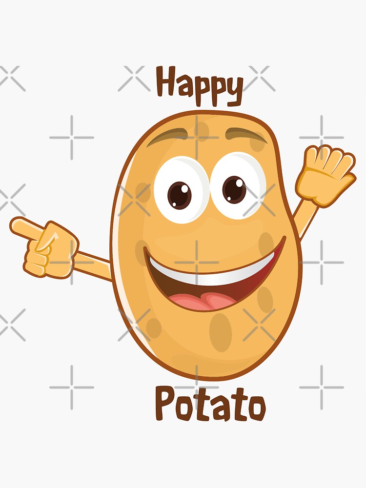 "Happy Potato - happy, cheerful potato" Sticker for Sale by madrigenum ...