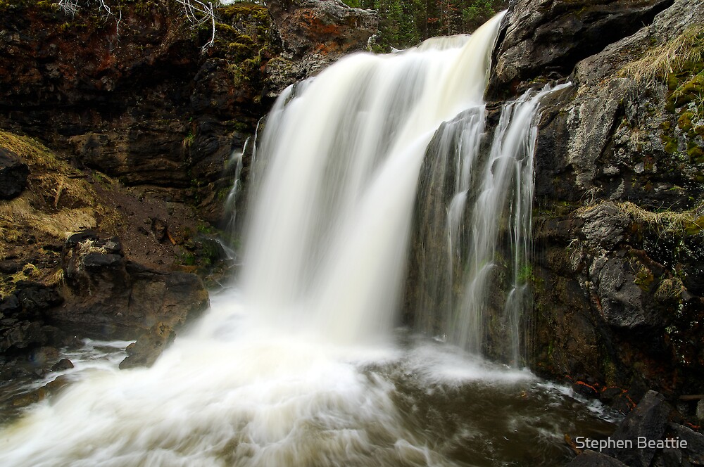 "Moose Falls - Yellowstone National Park" by Stephen Beattie | Redbubble