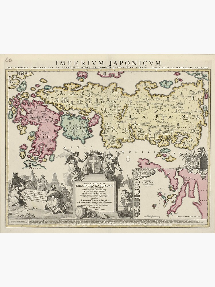 "Antique Map of Imperium Japonicum - Imperial Japan " Photographic Print for Sale by ...