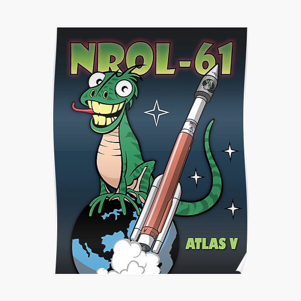 "NROL-61 Mission Art" Poster by Spacestuffplus | Redbubble