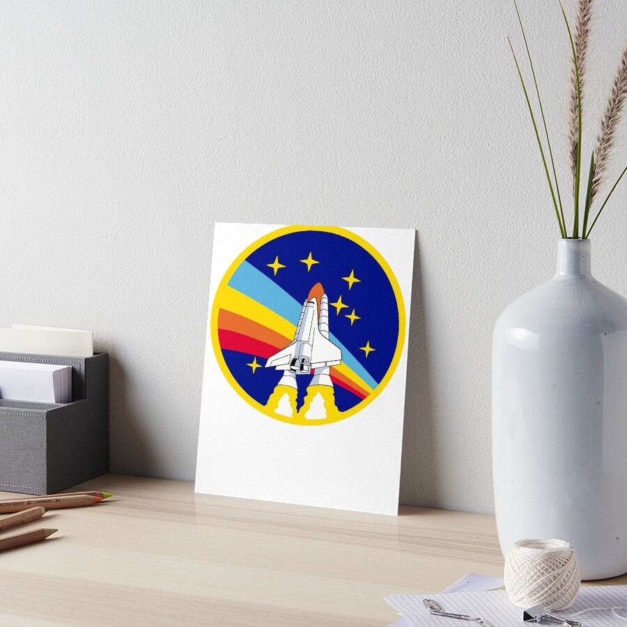 "NASA Space Shuttle Rainbow Emblem Logo" Art Board Print by the ...