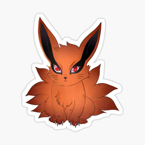 "Cute Kurama " Sticker for Sale by Izaa-aart | Redbubble