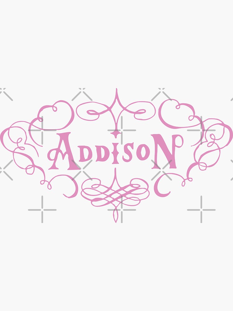 "Addison light pink" Sticker for Sale by clupheavenn | Redbubble