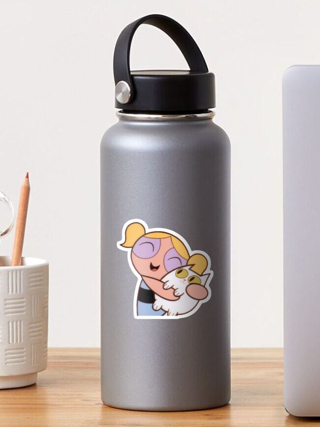 "girl hugging cat" Sticker for Sale by romanxm | Redbubble