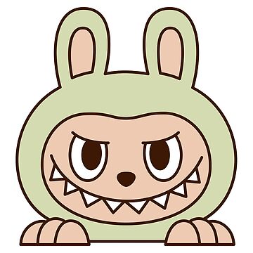 "Labubu Green Grape Peeker Cute Character" Sticker for Sale by ...