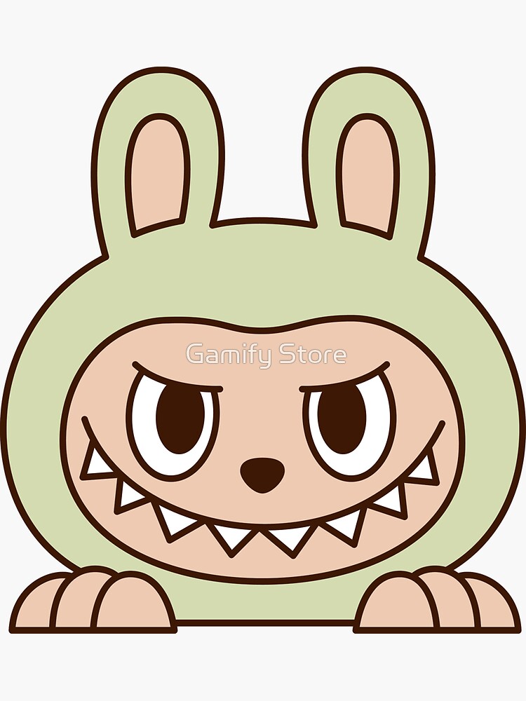 "Labubu Green Grape Peeker Cute Character" Sticker for Sale by ...