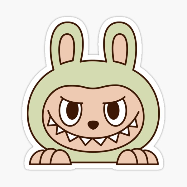 "Labubu Green Grape Peeker Cute Character" Sticker for Sale by ...