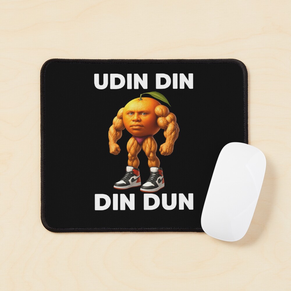 "Udin din din dun Italian Brainrot Meme Orange " Sticker for Sale by ...