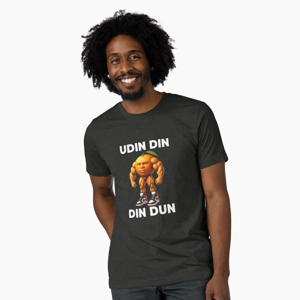 "Udin din din dun Italian Brainrot Meme Orange " Sticker for Sale by ...