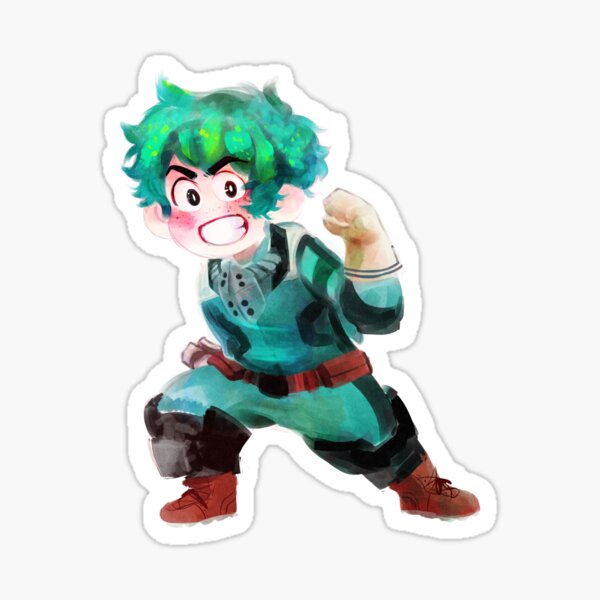 "izuku midoriya ( Deku ) sticker " by mrspace | Redbubble