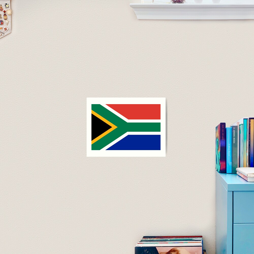 "Vlag van Suid-Afrika - Flag of South Africa" Art Print by Martstore ...