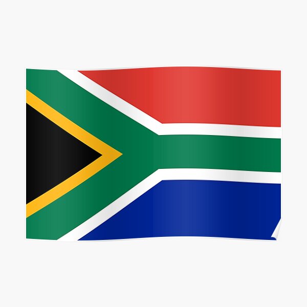 "Vlag van Suid-Afrika - Flag of South Africa" Poster by Martstore ...