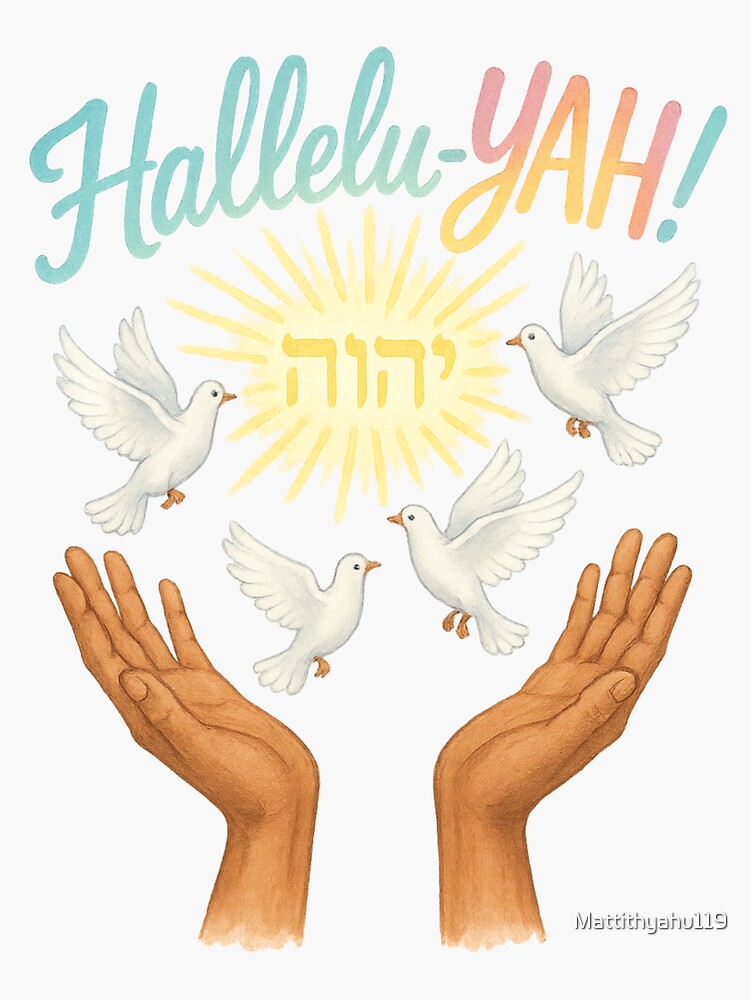 "Hallelu-YAH! Praise Rising" Sticker for Sale by Mattithyahu119 | Redbubble