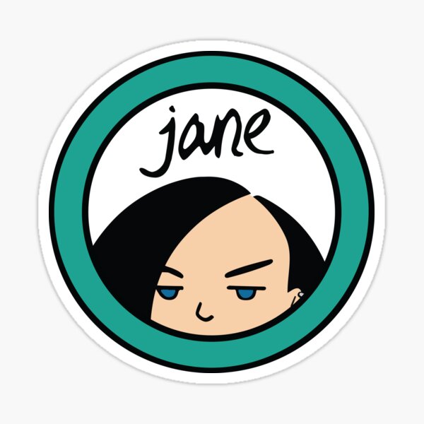 "jane" Sticker for Sale by kiiv | Redbubble