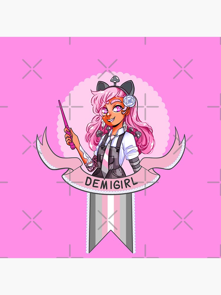 "Demigirl Witchy Pride" Pin for Sale by evocaitart | Redbubble