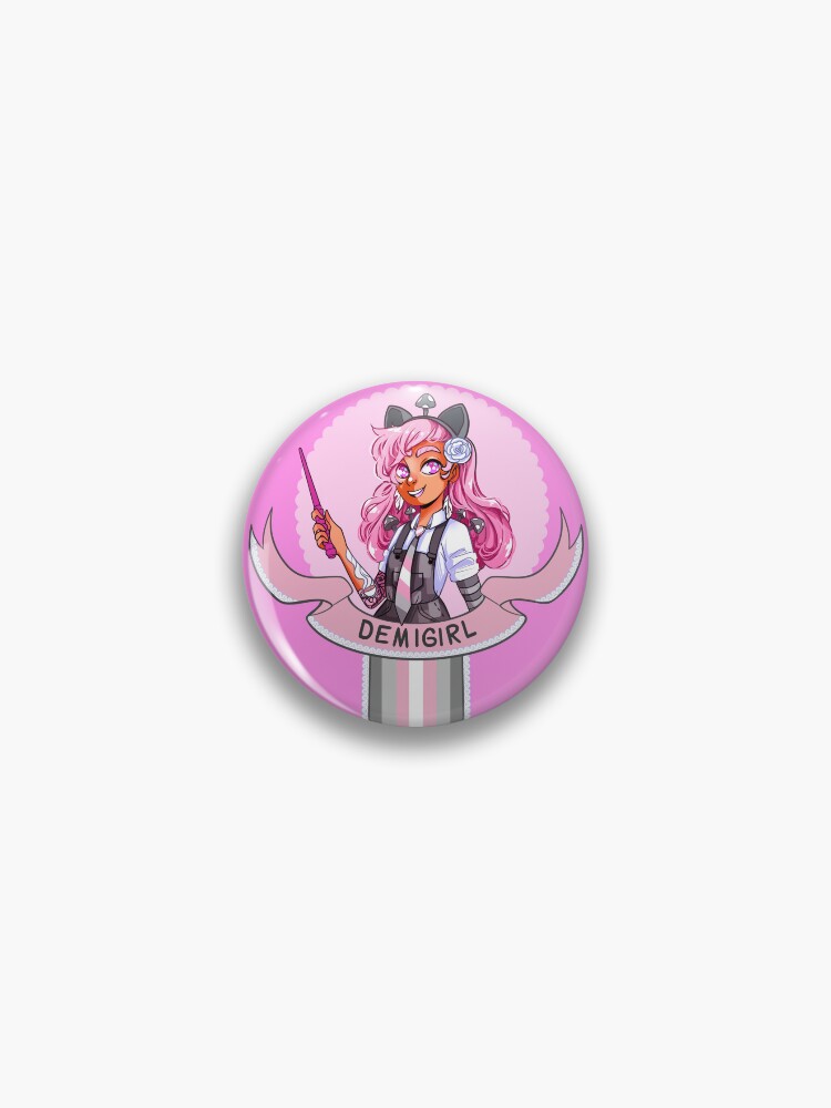 "Demigirl Witchy Pride" Pin for Sale by evocaitart | Redbubble