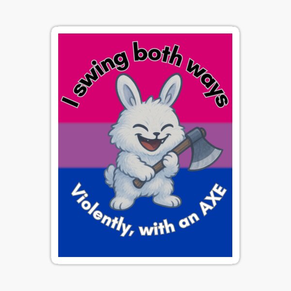 "Pride Menacing Rabbit" Sticker for Sale by LustUntold | Redbubble